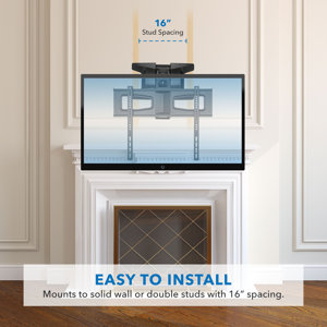 Mount-It! Motorized Fireplace TV Wall Mount | Fits 40-70 Inch TV Screens | 77 Lbs. Weight ...